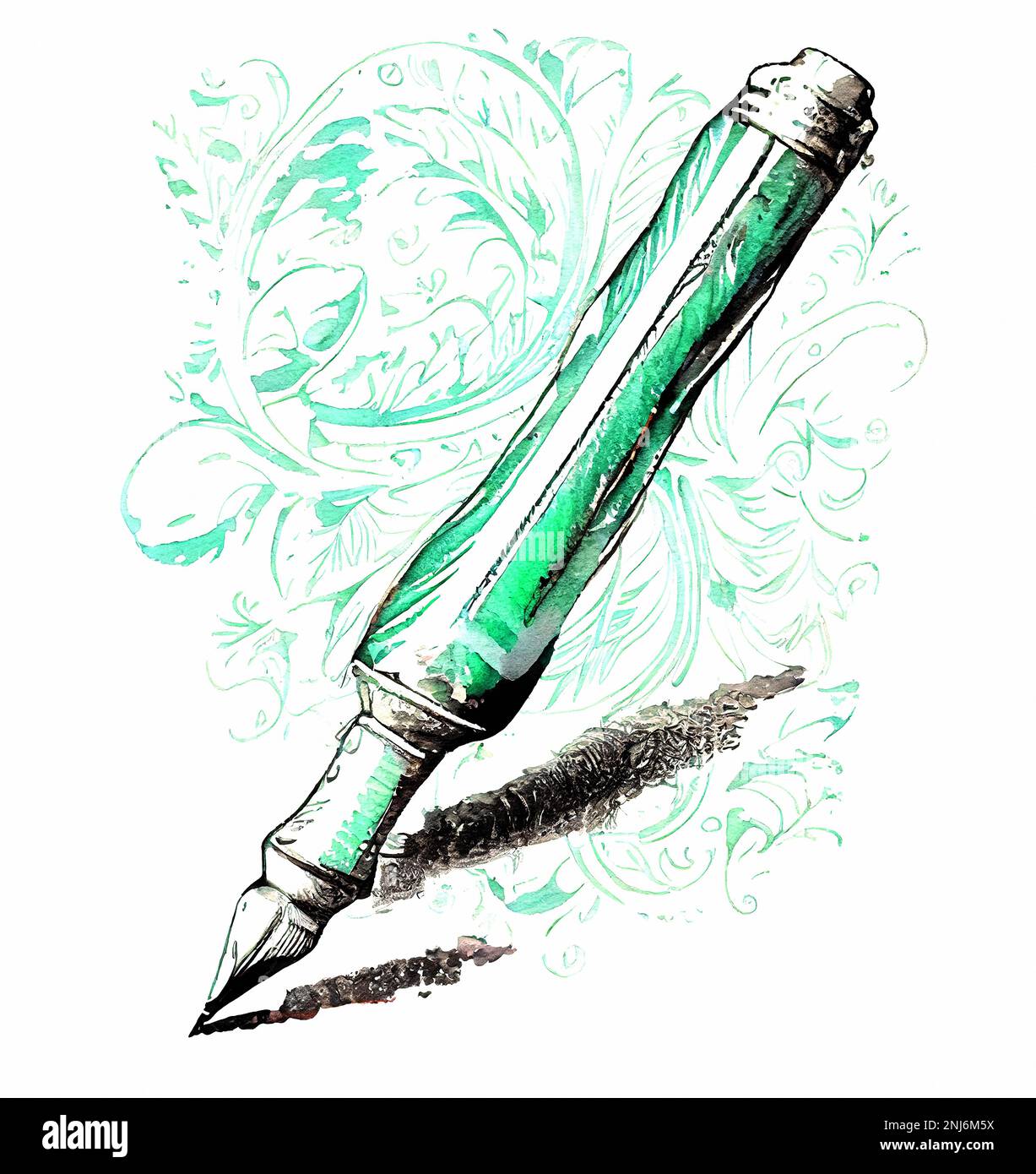 Watercolor pen and black ink hi-res stock photography and images - Alamy