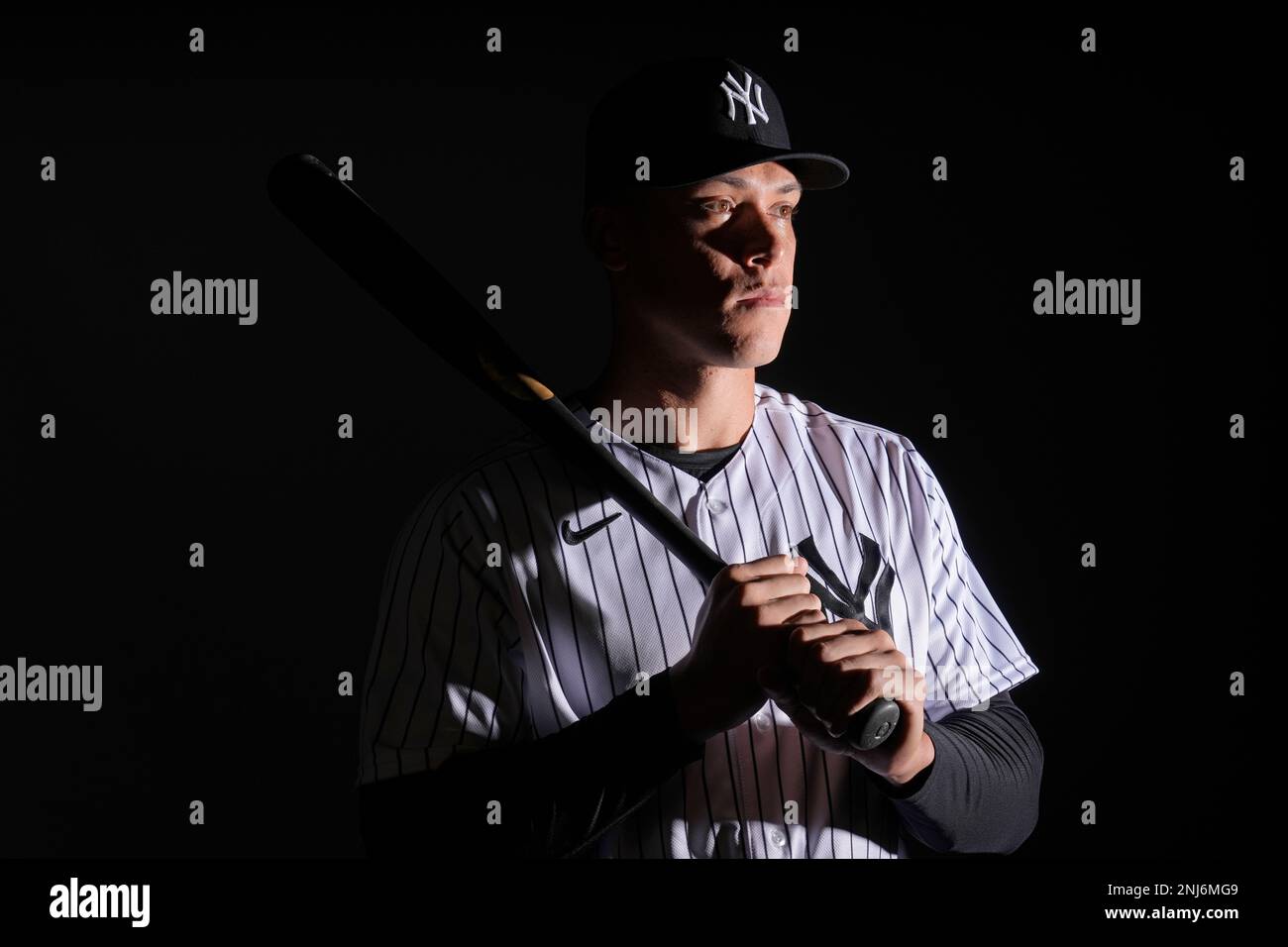 New York Yankees' Aaron Judge poses for a photograph during a spring ...