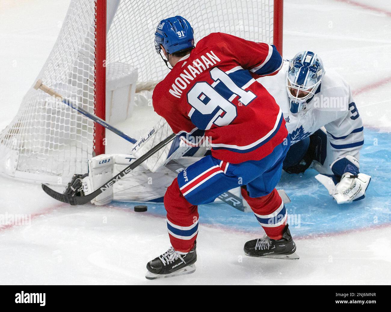 Toronto Maple Leafs goaltender Matt Murray makes a save against ...