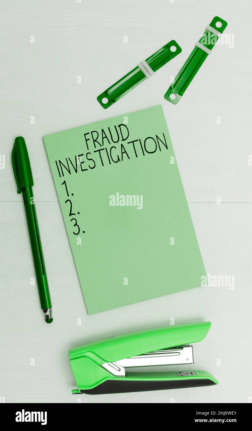 Inspiration showing sign Fraud Investigation. Internet Concept process ...