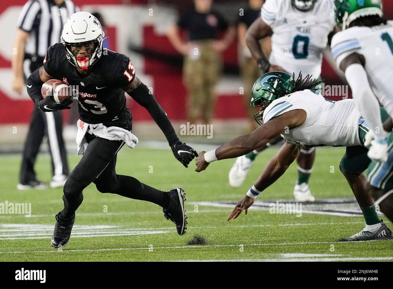 Houston Wide Receiver Sam Brown 13 Runs The Ball Against Tulane