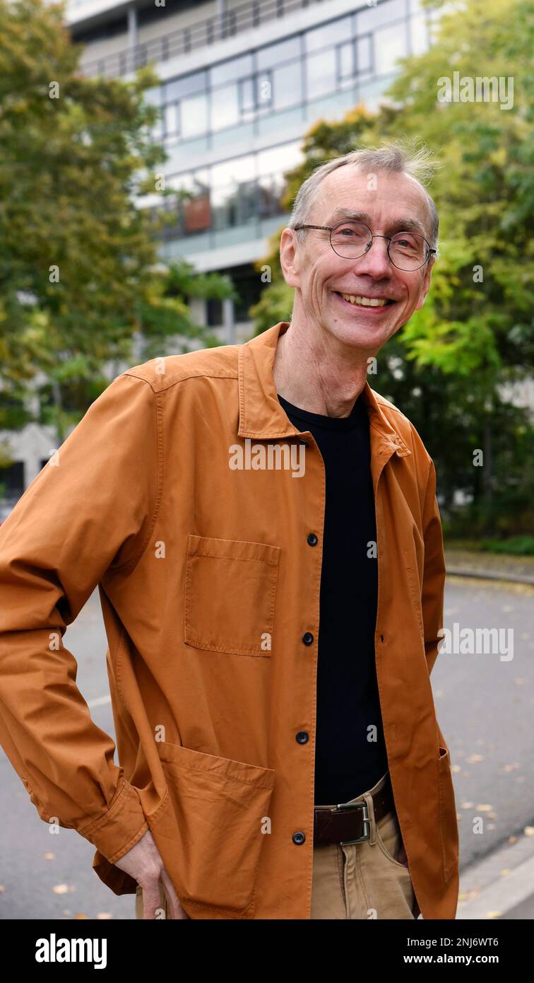 Swedish scientist Svante Paabo poses outside the Max Planck Institute ...