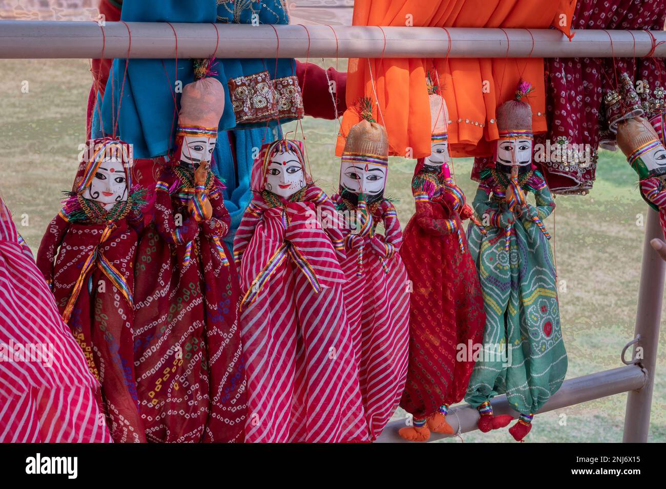 Traditional King and queen, called Raja Rani, handmade puppets or ...