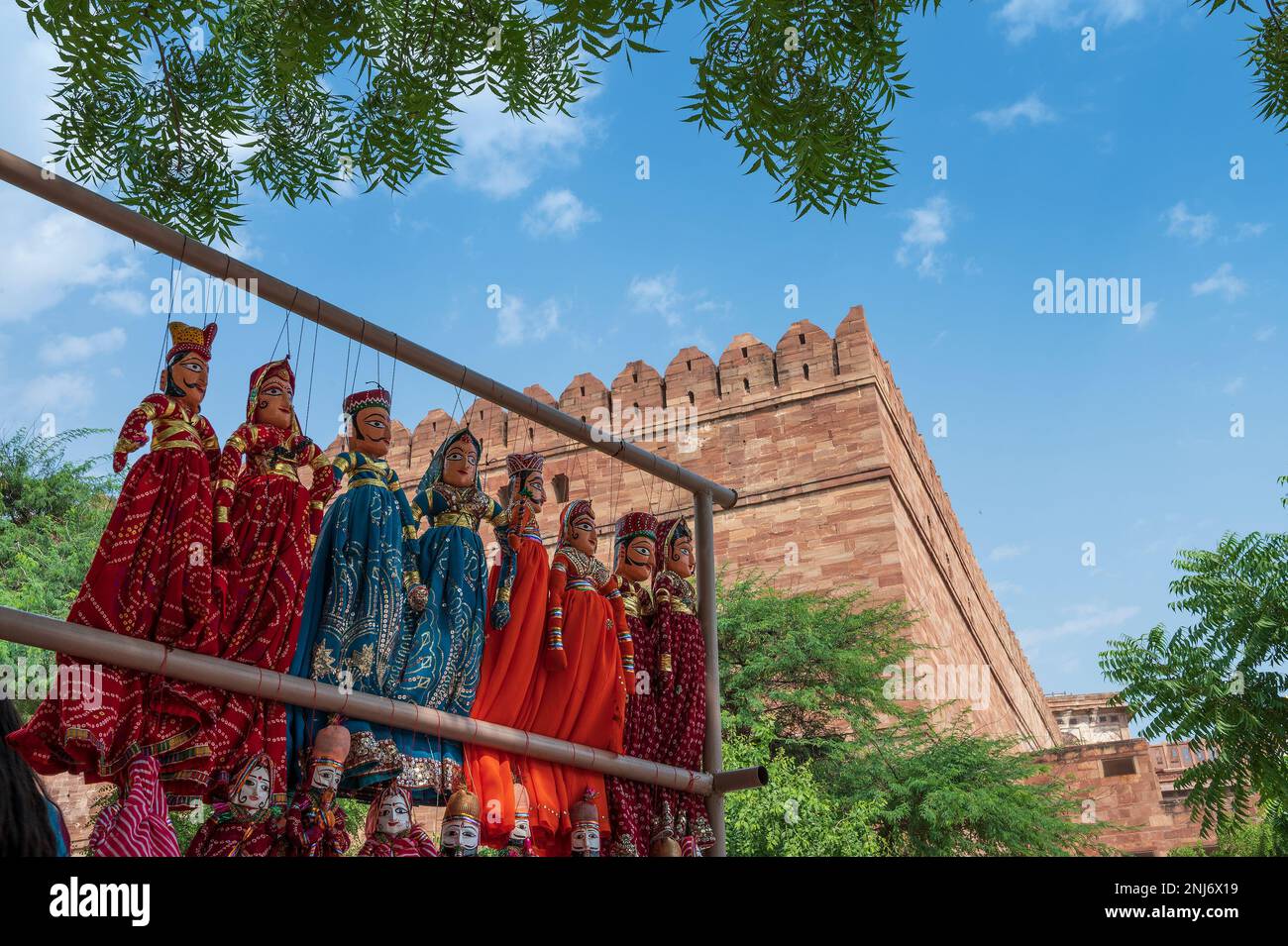 Traditional King and queen, called Raja Rani, handmade puppets or ...