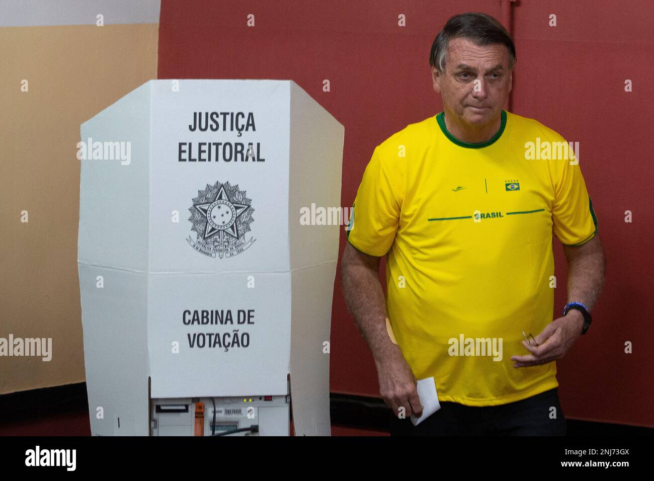 Brazilian President Jair Bolsonaro, who is running for another term ...