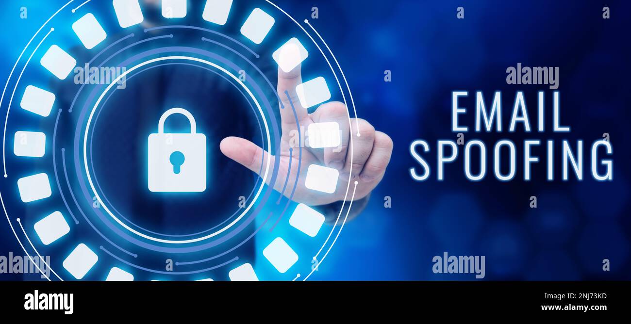 Text showing inspiration Email Spoofing. Business idea secure the ...