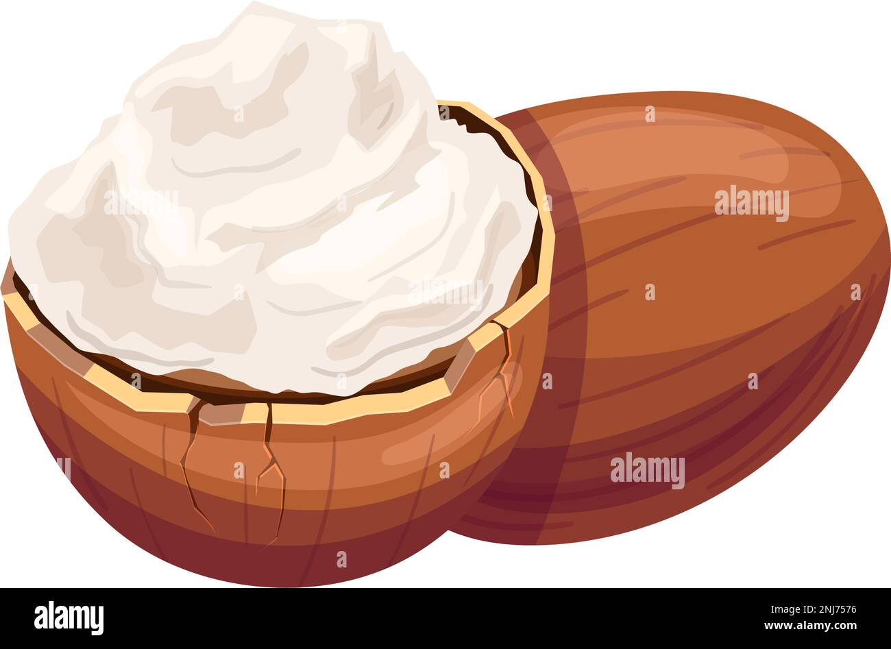 shea natural butter cartoon vector illustration color sign Stock Vector ...