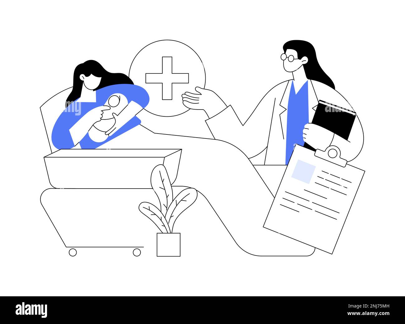 Maternity services abstract concept vector illustration Stock Vector ...