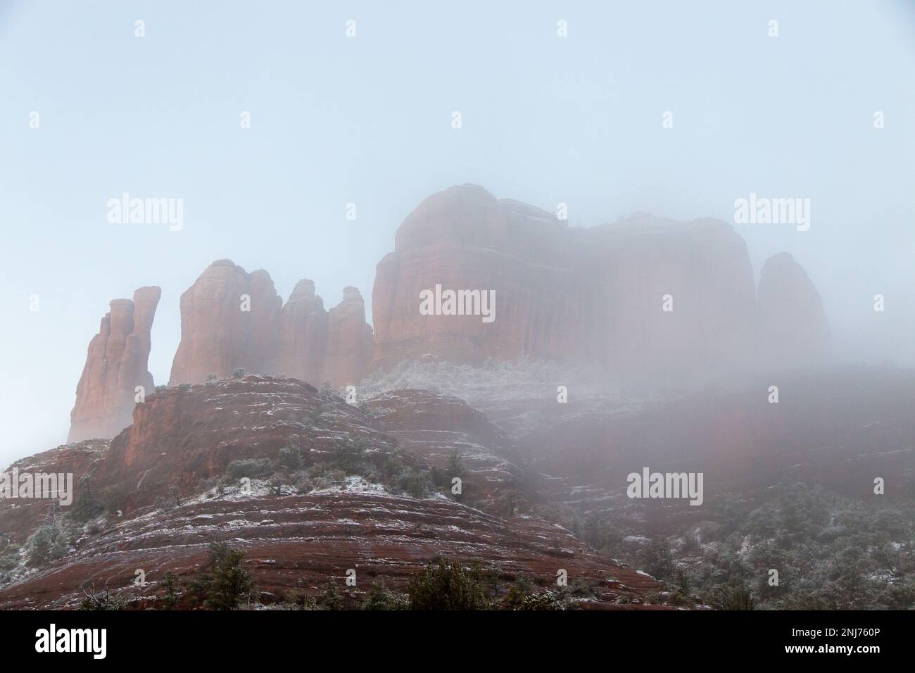 Snow In Sedona Stock Photo - Alamy