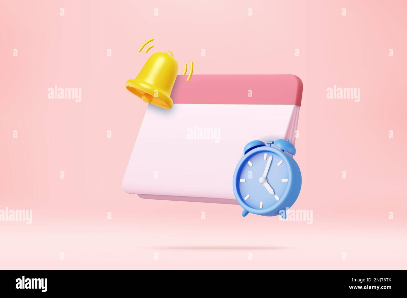 3d calendar bell alert Stock Vector Images - Alamy