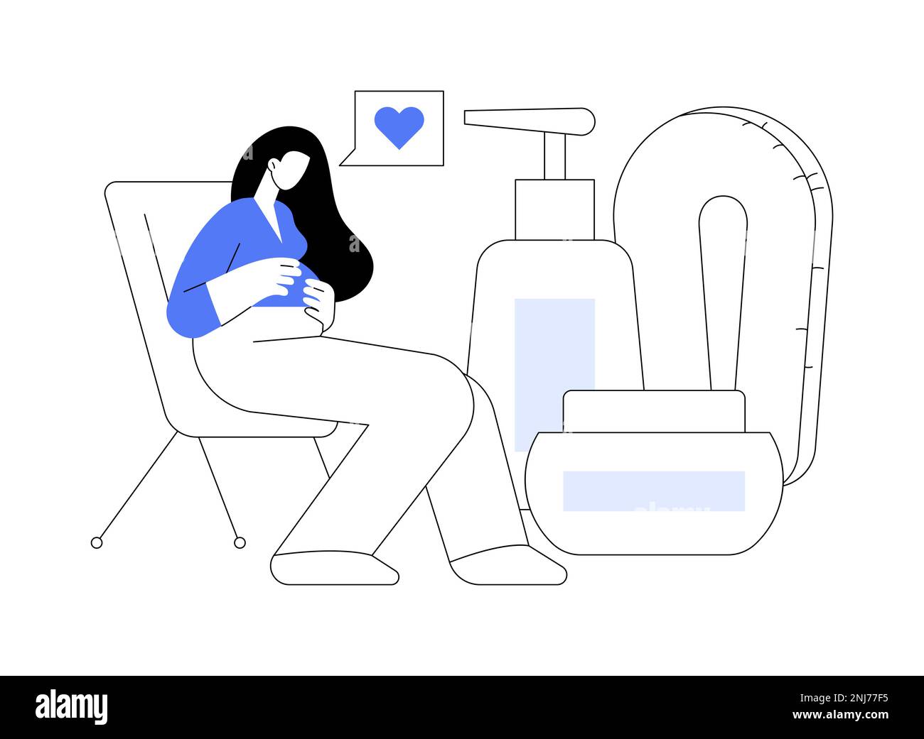 Maternity care products abstract concept vector illustration Stock ...