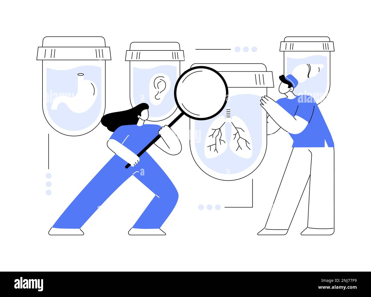 Lab-grown organs abstract concept vector illustration Stock Vector ...