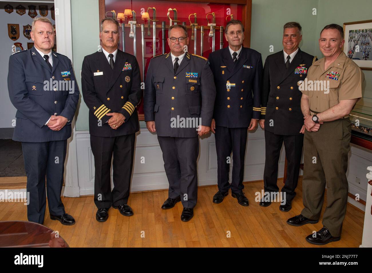 220805-N-PC065-3064 STOCKHOLM (Aug. 5, 2022) – Members of the U.S. Navy, U.S. Marine Corps and ...