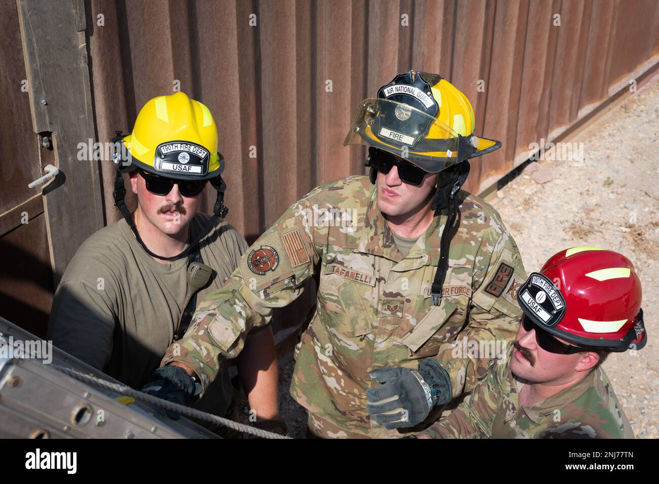 From left, U.S. Air Force Staff Sgt. Colton Stark, 386th Expeditionary ...