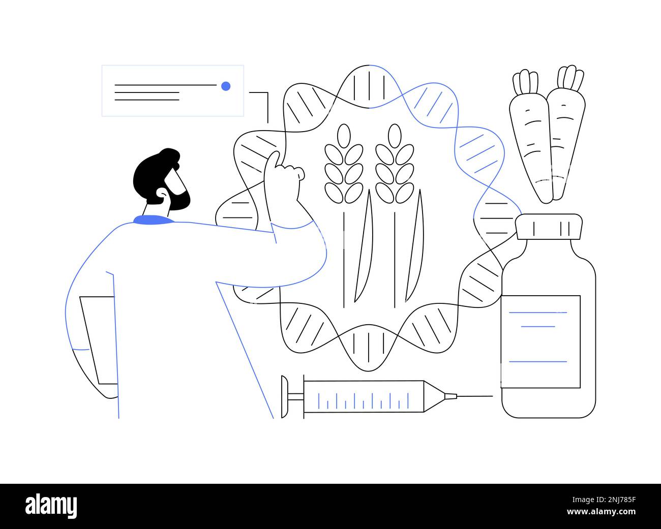 Genetically modified foods abstract concept vector illustration Stock Vector Image & Art - Alamy