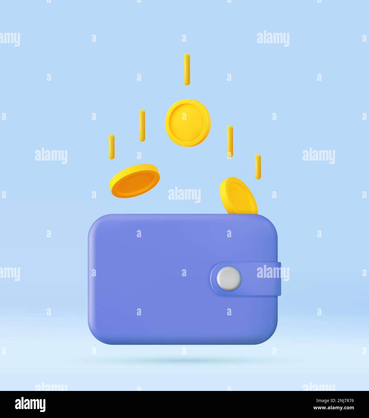 Rendering golden coins Stock Vector Images - Alamy