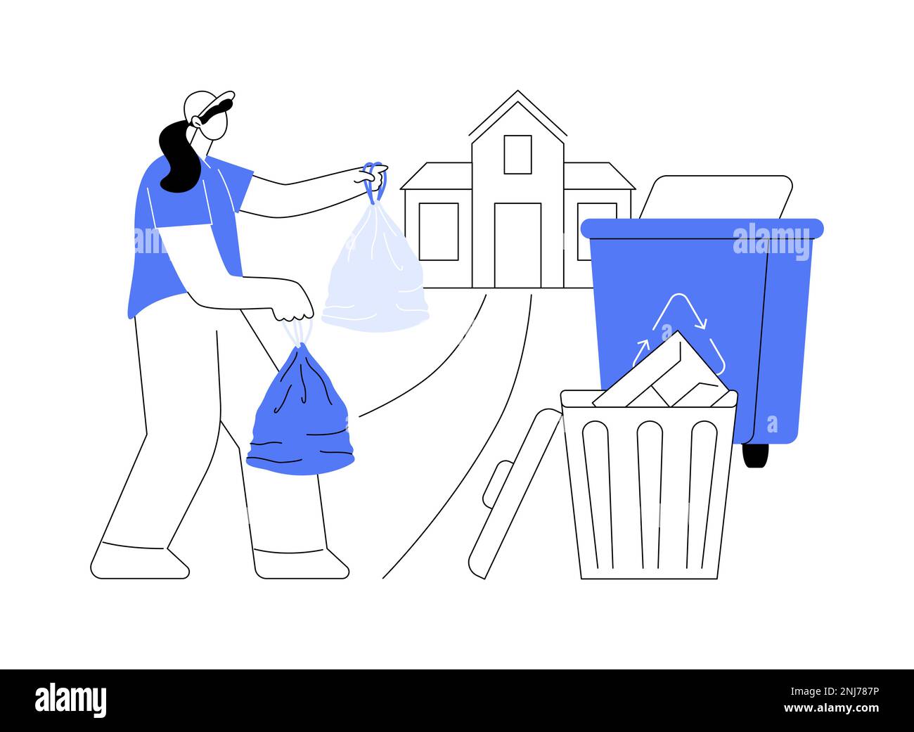 Junk removal abstract concept vector illustration Stock Vector Image ...