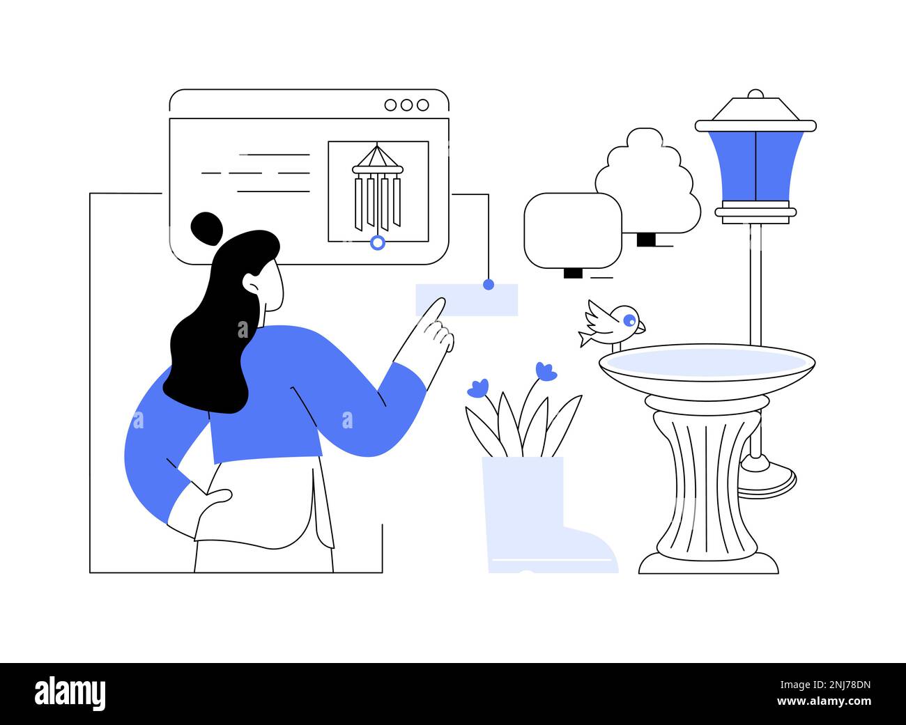 Garden ornaments abstract concept vector illustration Stock Vector ...