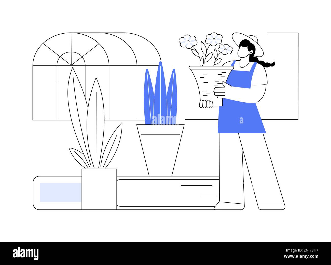 Seasonal planters abstract concept vector illustration Stock Vector ...