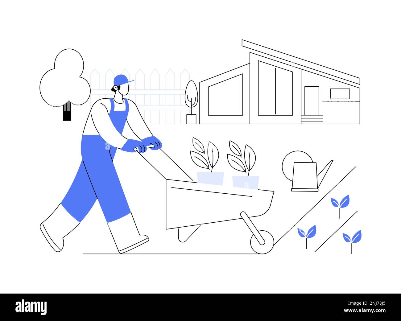 Garden maintenance abstract concept vector illustration Stock Vector ...