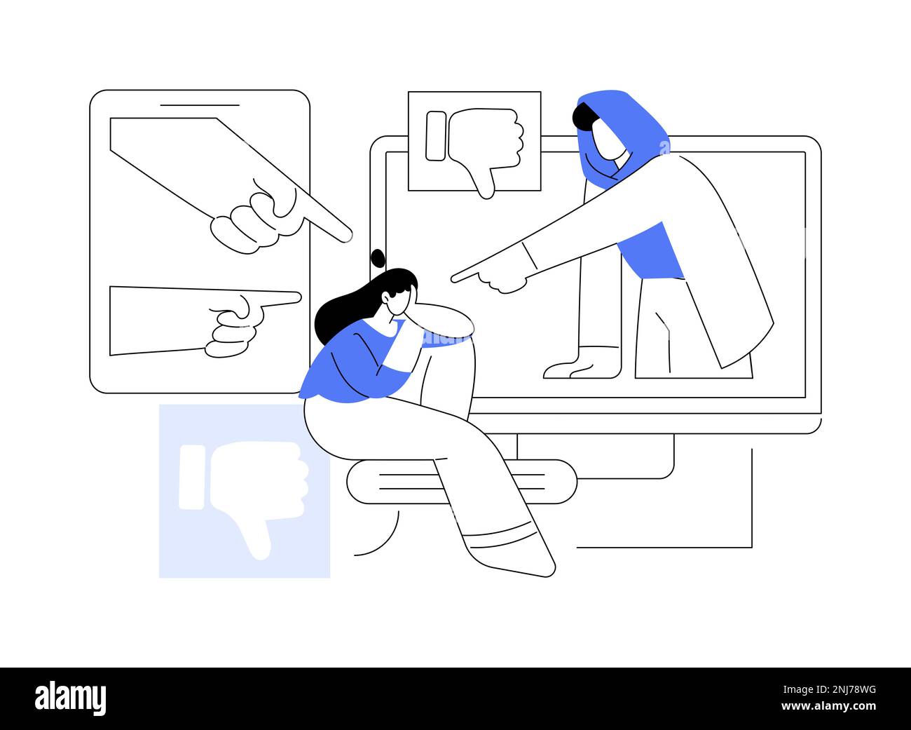 Hate speech abstract illustration hi-res stock photography and images ...