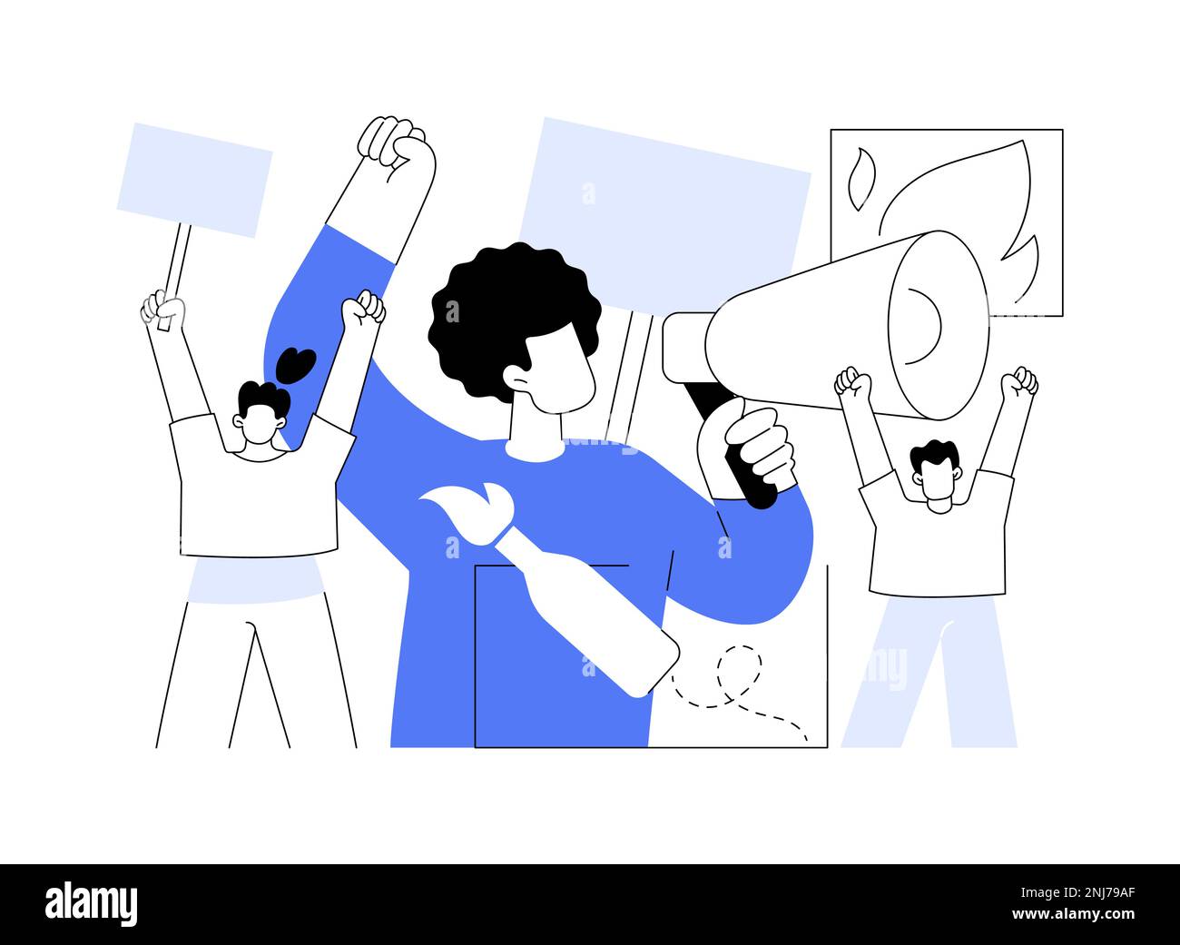 Mass protest abstract concept vector illustration Stock Vector Image ...