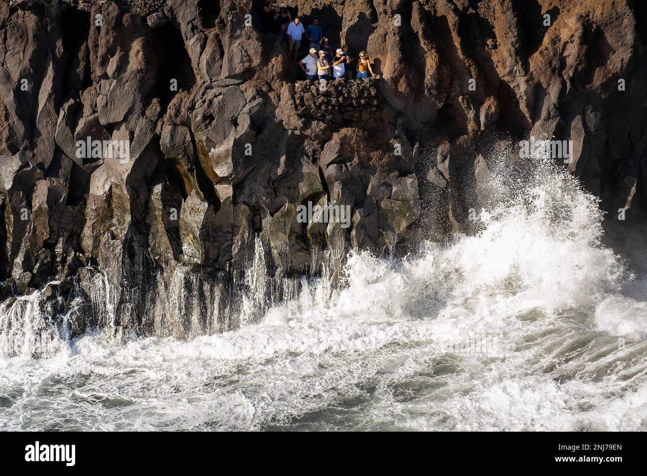 Breaking wave, Los Hervideros, Lanzarote, Spain Stock Photo - Alamy
