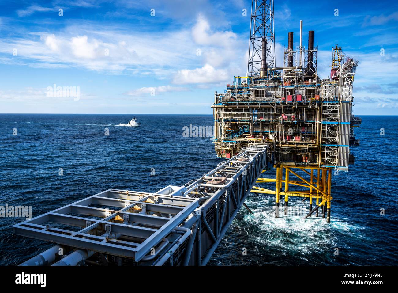 A view of the Sleipner A gas platform, Norway, Saturday, Oct. 1, 2022 ...