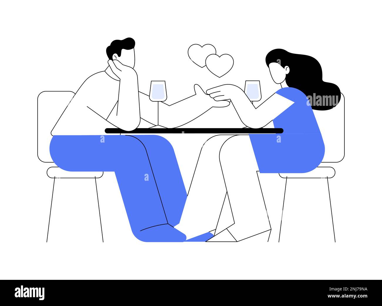 Romantic date abstract concept vector illustration Stock Vector Image ...