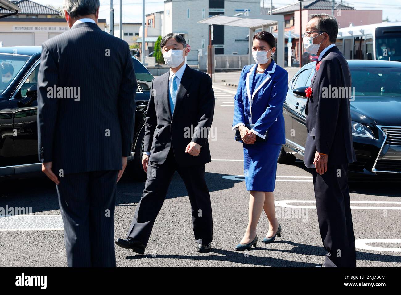Japanese Emperor Naruhito and Empress Masako arrive at a venue for ...