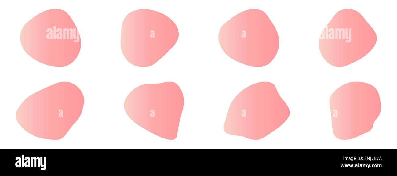 Organic blobs set icon. Random shapes cube drop Stock Vector Image & Art - Alamy