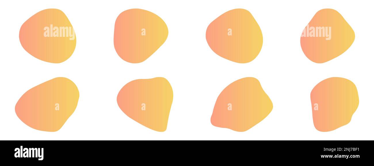 Organic blobs set icon. Random shapes cube drop Stock Vector Image & Art - Alamy