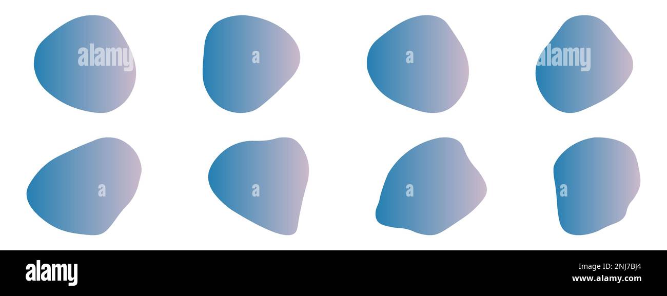 Organic blobs set icon. Random shapes cube drop Stock Vector Image & Art - Alamy