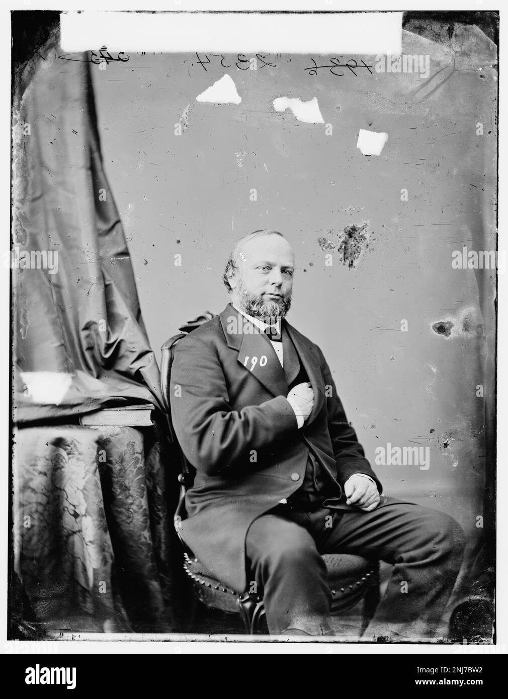 Portrait of Prof. E. Hilgard, a noted scholar, captured in the Library ...