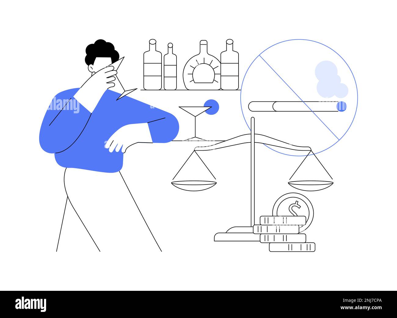 Smoke free zone abstract concept vector illustration Stock Vector Image ...