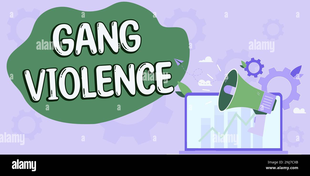 Inspiration showing sign Gang Violence, Business overview infringement ...
