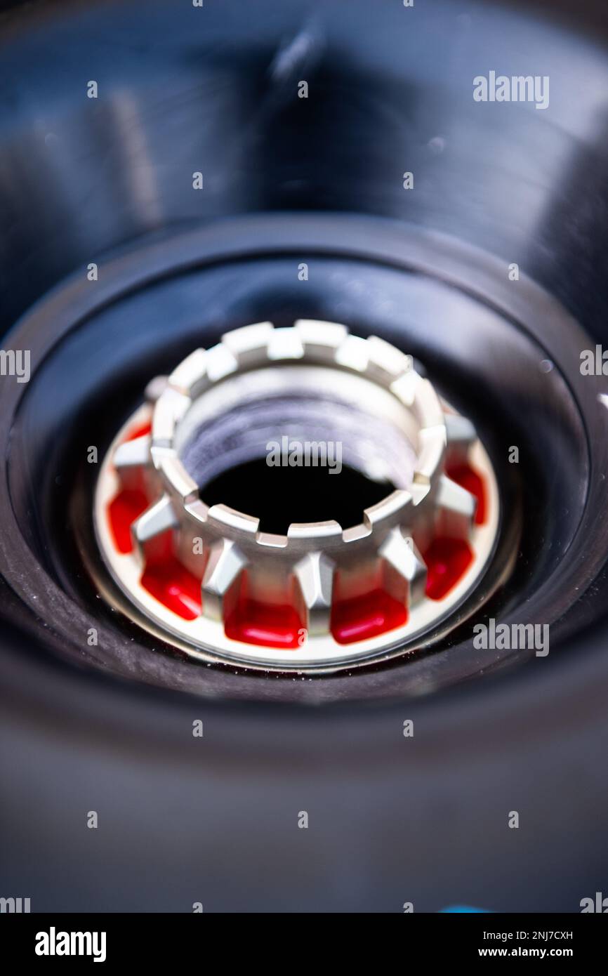Technical detail - wheel nut. 22.02.2023. Formula 1 Testing, Sakhir ...
