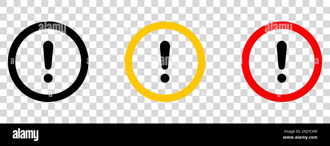 Caution warning signs set. Exclamation marks Stock Vector Image & Art ...