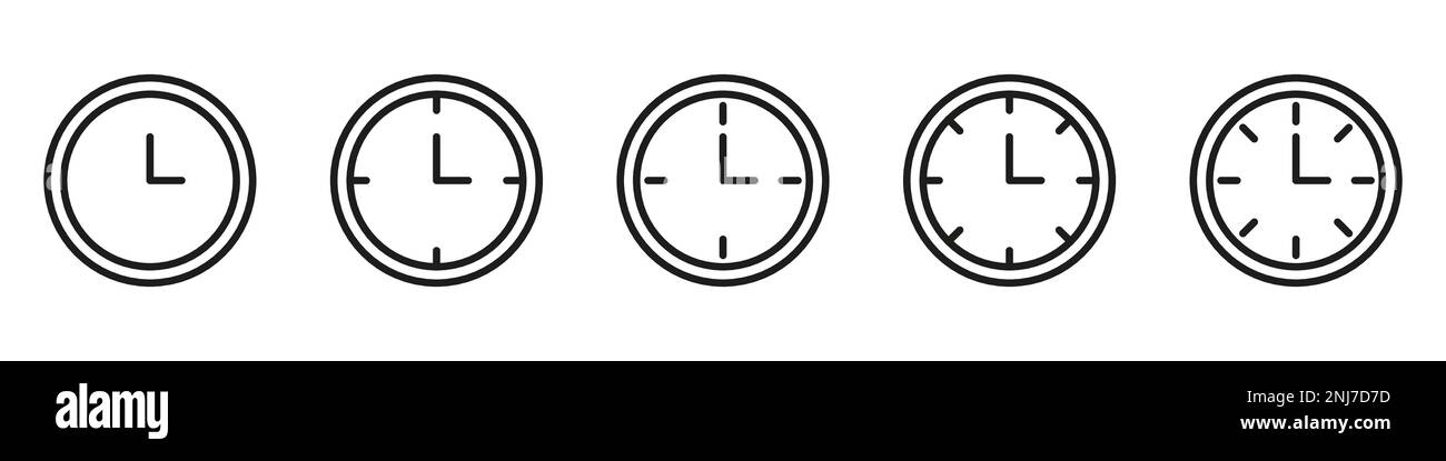 Vector Time and Clock icons set.Clocks icon collection design ...