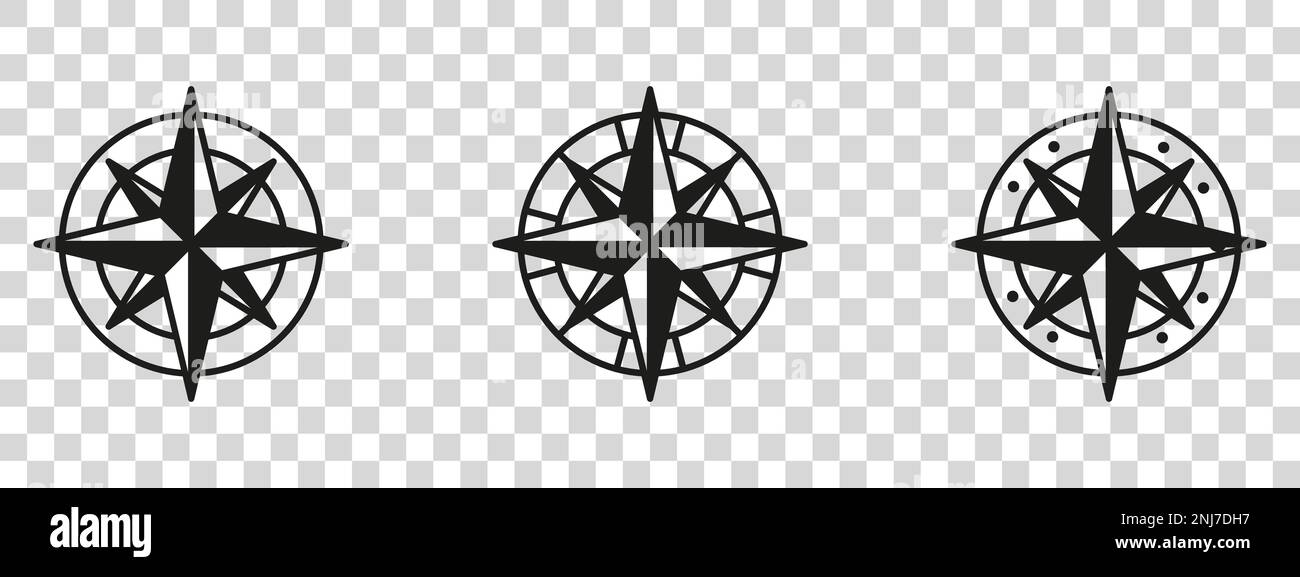 Compass icon set. Compass symbol. Vector illustration Stock Vector ...