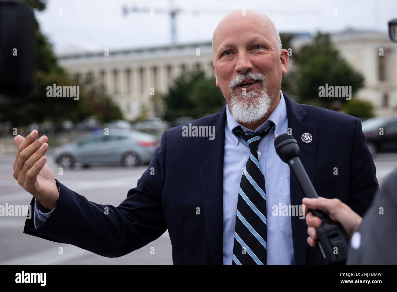 Rep. Chip Roy (R-Texas) speaks with reporters outside the U.S. Capitol ...