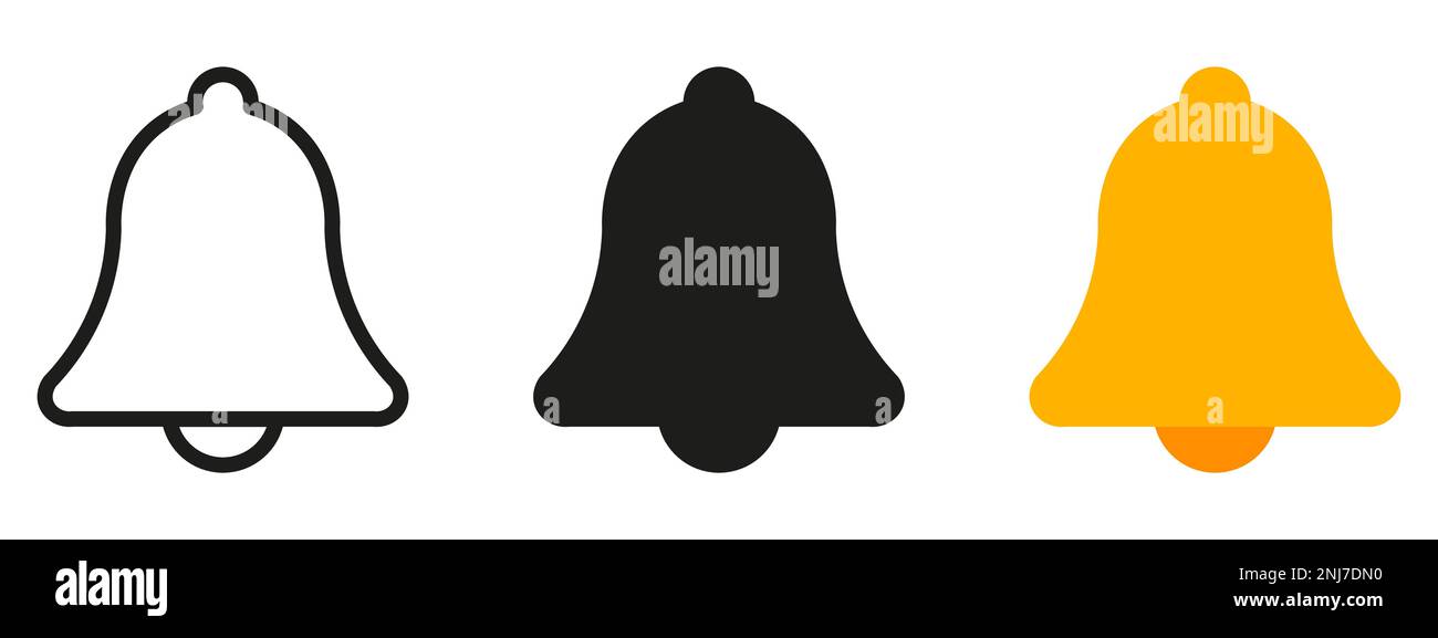 Notification bell icon. Incoming inbox message. New message ...