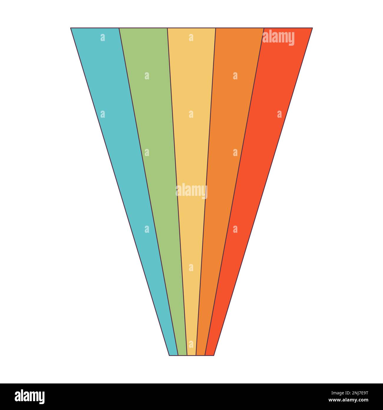 Retro groovy rainbow hipster line. Psychedelic hippie rainbows wave ...