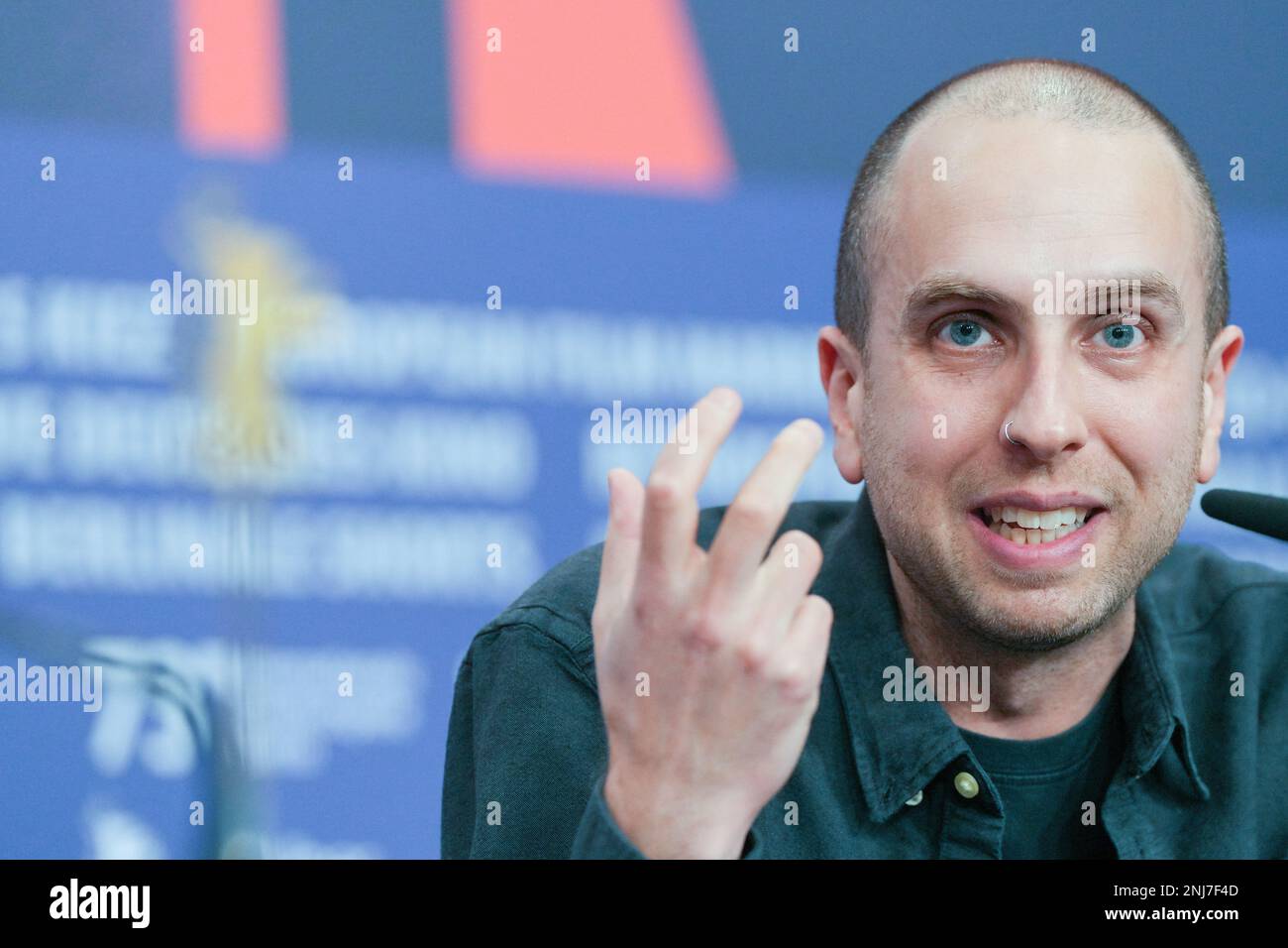 Berlin, Germany. 22nd Feb, 2023. Director Brandon Cronenberg speaks at ...