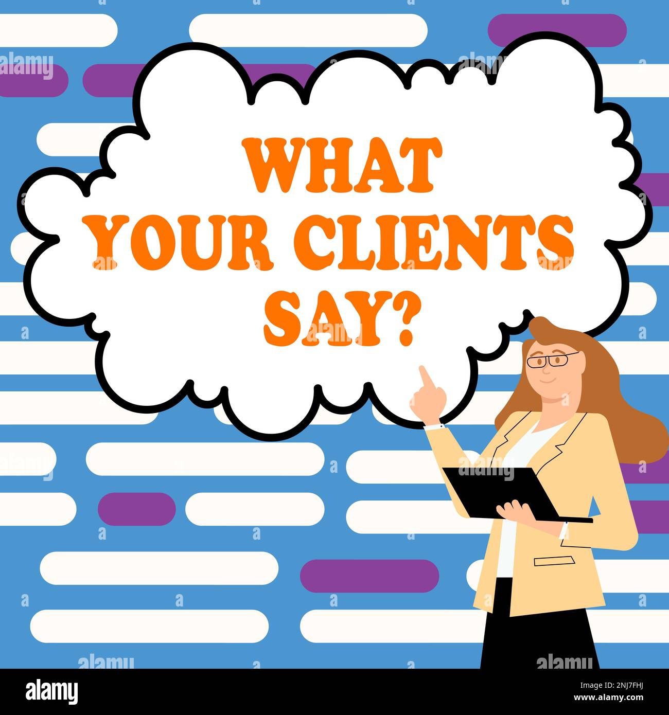 Text caption presenting What Your Clients Say, Business idea expression ...