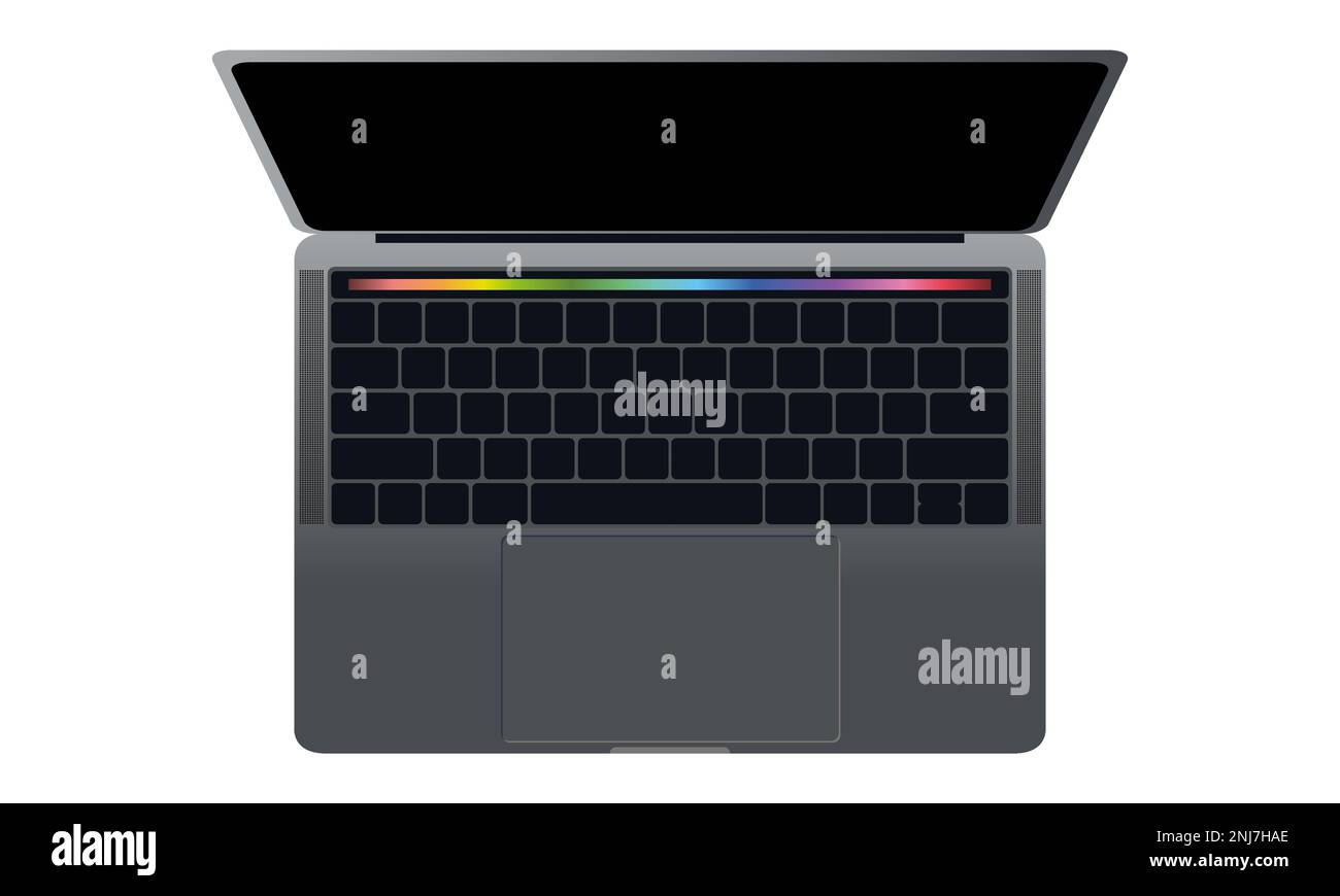 Modern glossy laptop isolated on transparent background Stock Vector ...