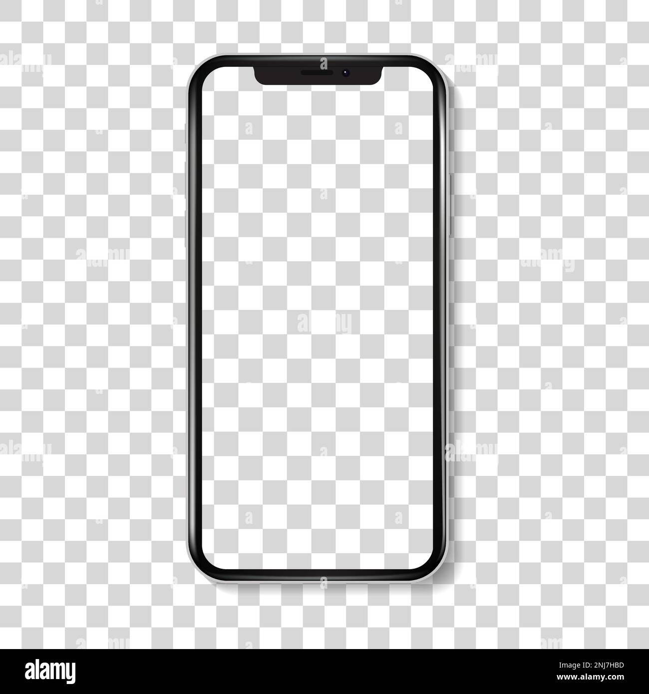 realistic models smartphone with transparent screens, smartphone mockup ...