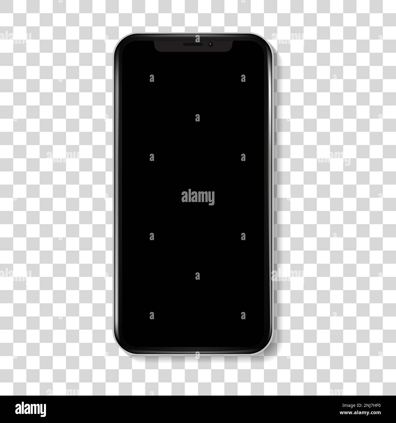 realistic models smartphone with transparent screens, smartphone mockup ...