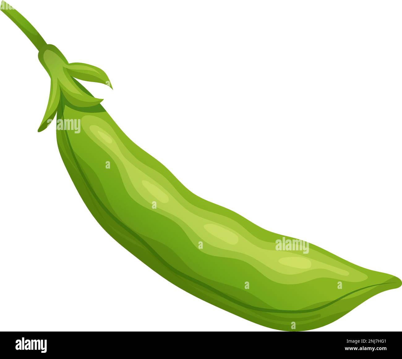 green pea food cartoon vector illustration color sign Stock Vector ...