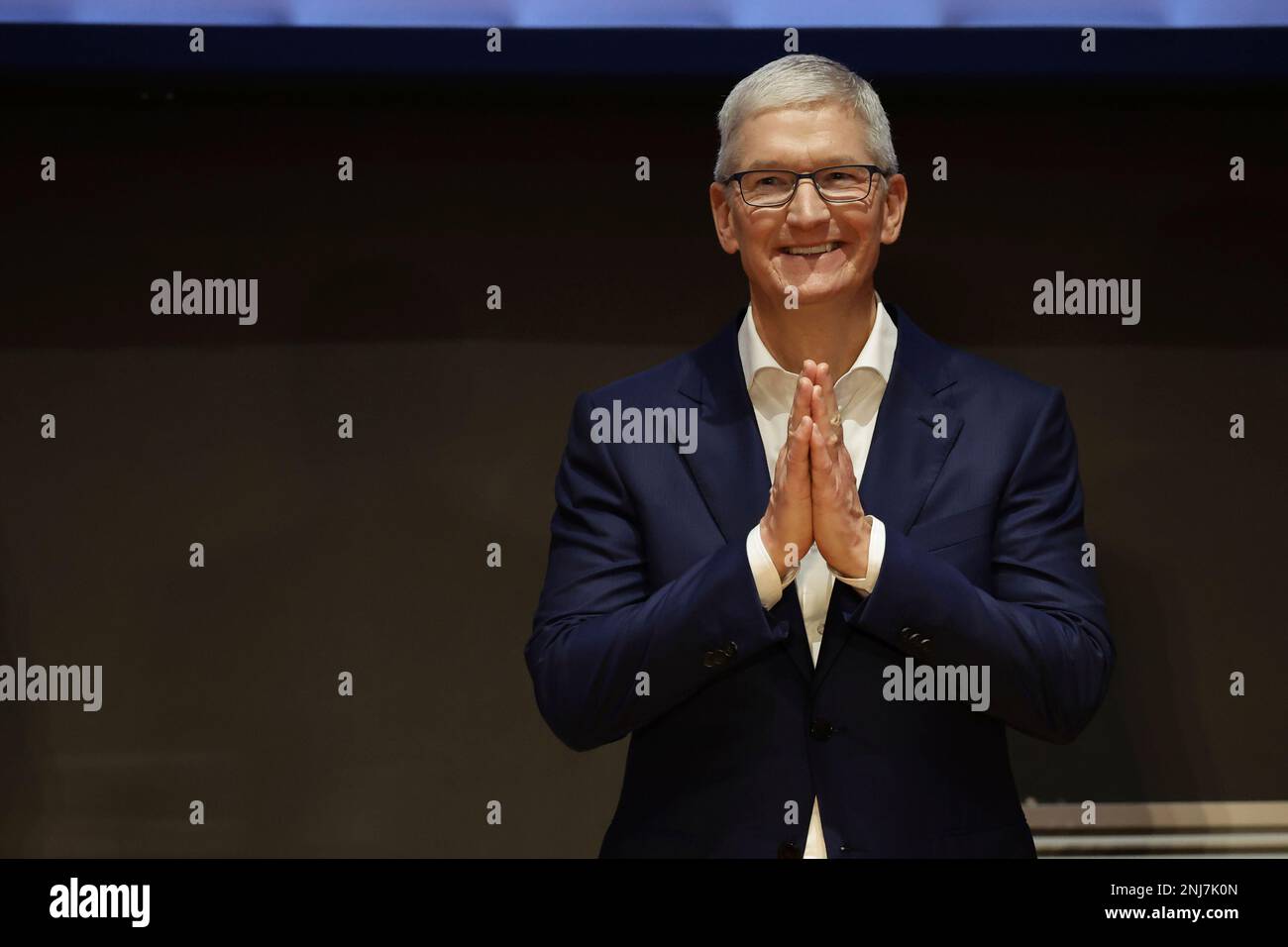 Apple's CEO Tim Cook meets the students of the Apple Academy at the ...